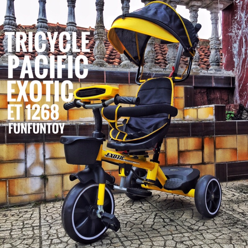 Jual sepeda stroller roda tiga pacific exotic 1268|kursi diputar|musik ...