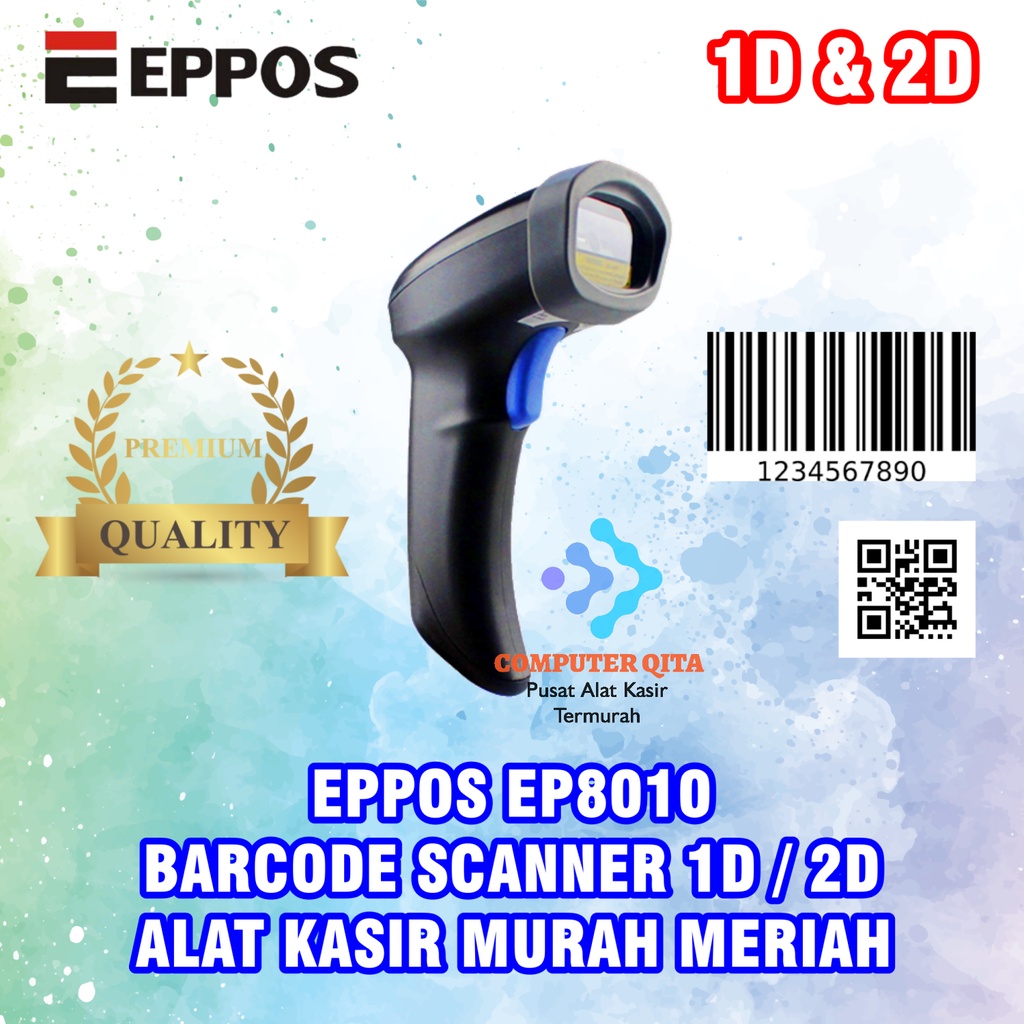 Jual EPPOS EP8010 BARCODE SCANNER 1D / 2D ALAT KASIR MURAH MERIAH | Shopee Indonesia