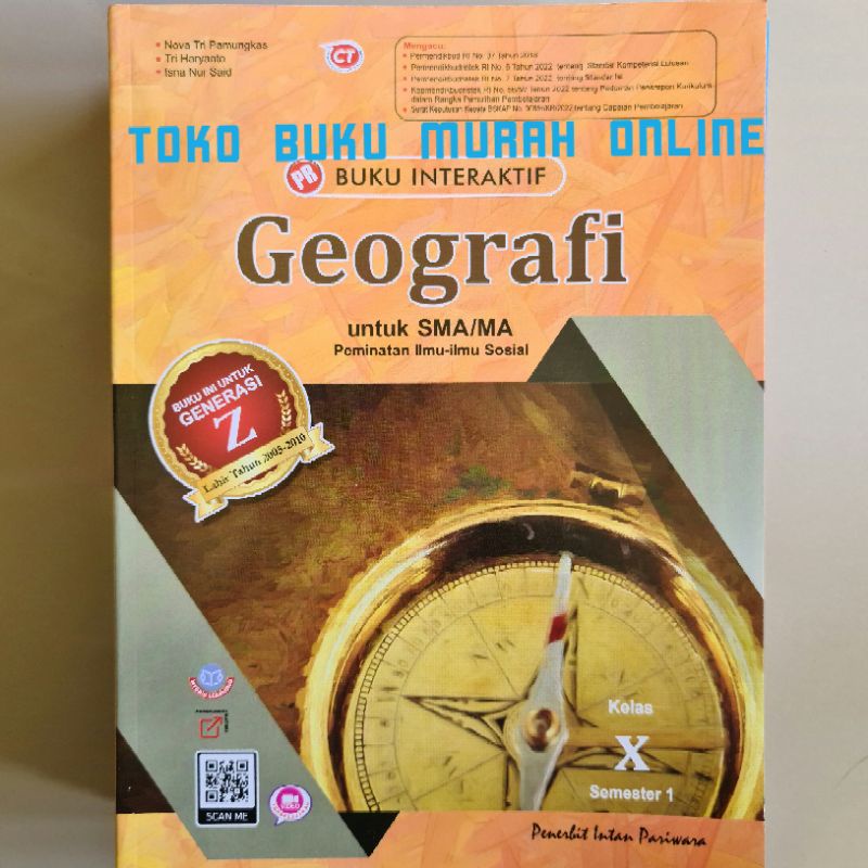 Jual Buku kurikulum merdeka belajar lks pr interaktif geografi kelas X,10 semester 1 tahun 2022 ...