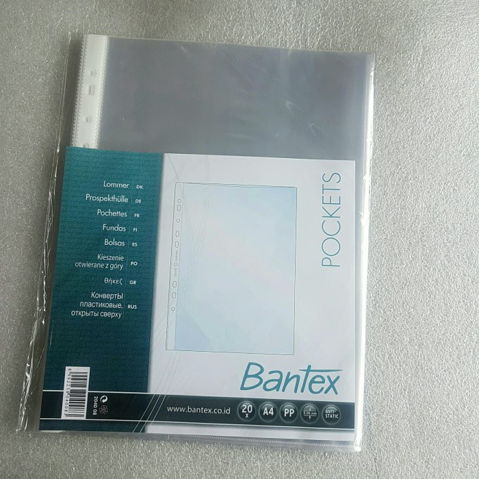 Jual Gaya Bantex Pocket Clear A4 204008 ( Isi 20) Limited | Shopee ...