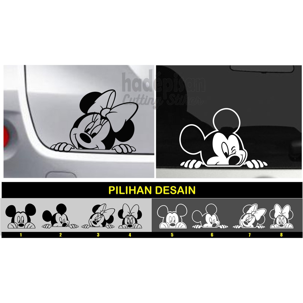 Jual STIKER MOBIL CUTTING STICKER UNIK KEREN LARIS MICKEY MINNIE MOUSE ...