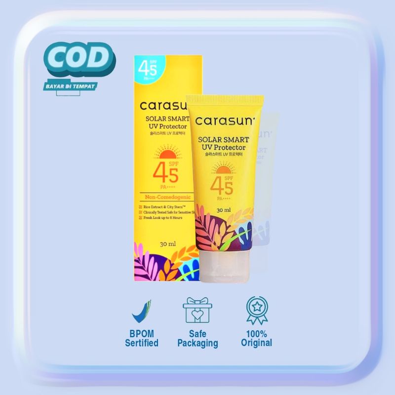 Jual Carasun Sunscreen Solar Smart UV Protector SPF 45 PA++++ Suncreen ...