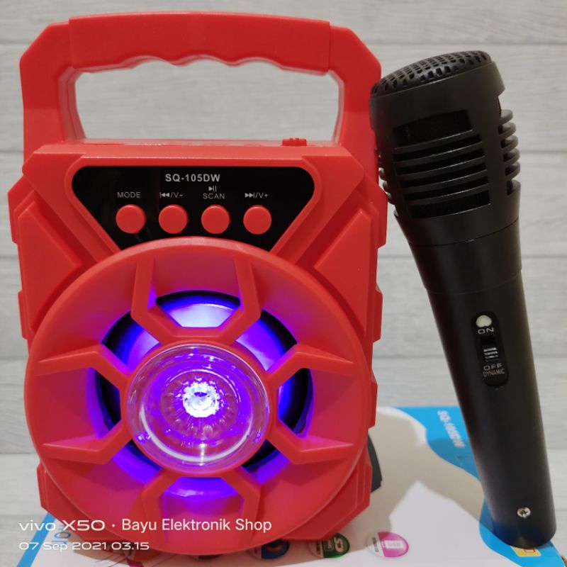 Jual Salon Bluetooth BT Speaker SQ-105DW Bonus Mic Super Bass /Musik ...