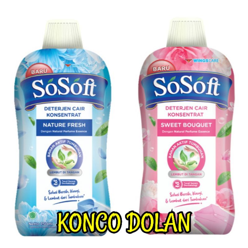 Jual SO SOFT DETERJEN CAIR KONSENTRAT 750ML | Shopee Indonesia