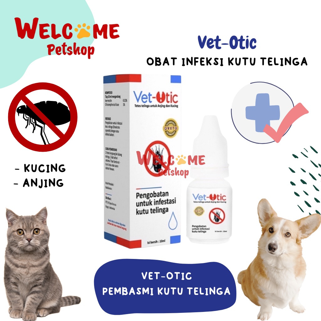 Jual Vet Otic Obat Tetes Kuping Telinga Anjing Kucing Infeksi Kutu Luka ...
