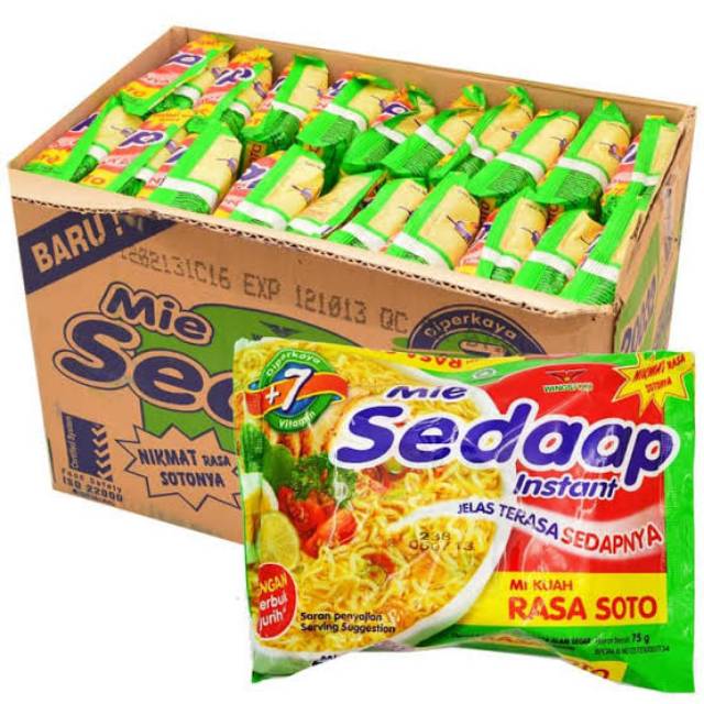 Jual Mie Sedap Sedaap Kuah Rasa Soto / Mie Instan / 1 Dus / Karton (40 ...