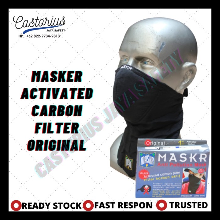 Jual MASKER MOTOR SAFETY MASK ALAT KESELAMATAN MASKR LONG CARBON FILTER ...