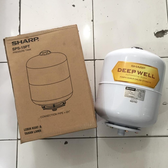 Jual PRESSURE TANK SHARP SPS 19PT Tangki Pompa Air SHARP 19Liter Tabung ...