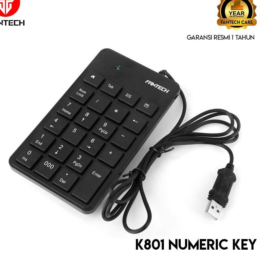 Jual Fantech Numeric Keyboard Office K801 / FTK801 Membrane 23 Keys Wired Numeric Keypad ...