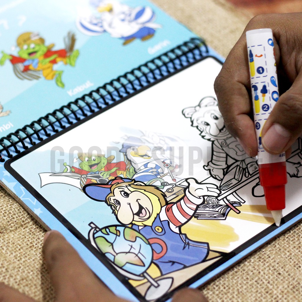Jual BUKU GAMBAR - MAGIC WATER COLORING BOOK - BUKU MEWARNAI - BUKU ...