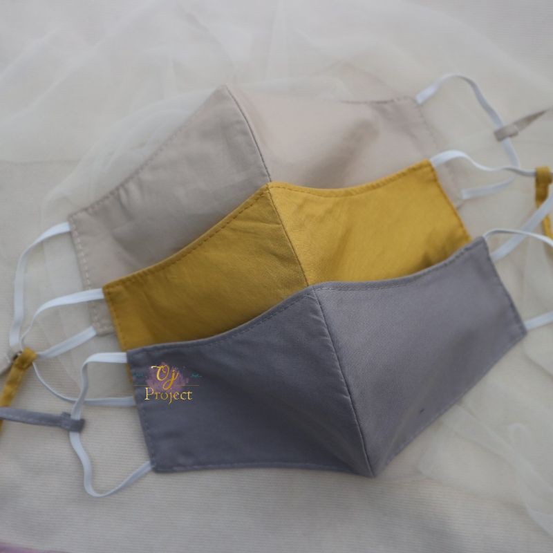 Jual CLOTH MASK | MASKER KAIN 3PLY POLOS | Shopee Indonesia