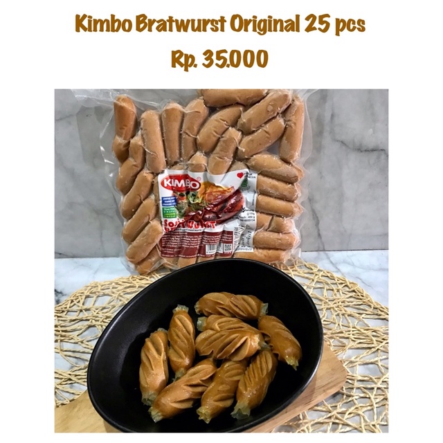 Jual Sosis KIMBO Bratwurst Cocktail Original isi 25 pcs | Shopee Indonesia