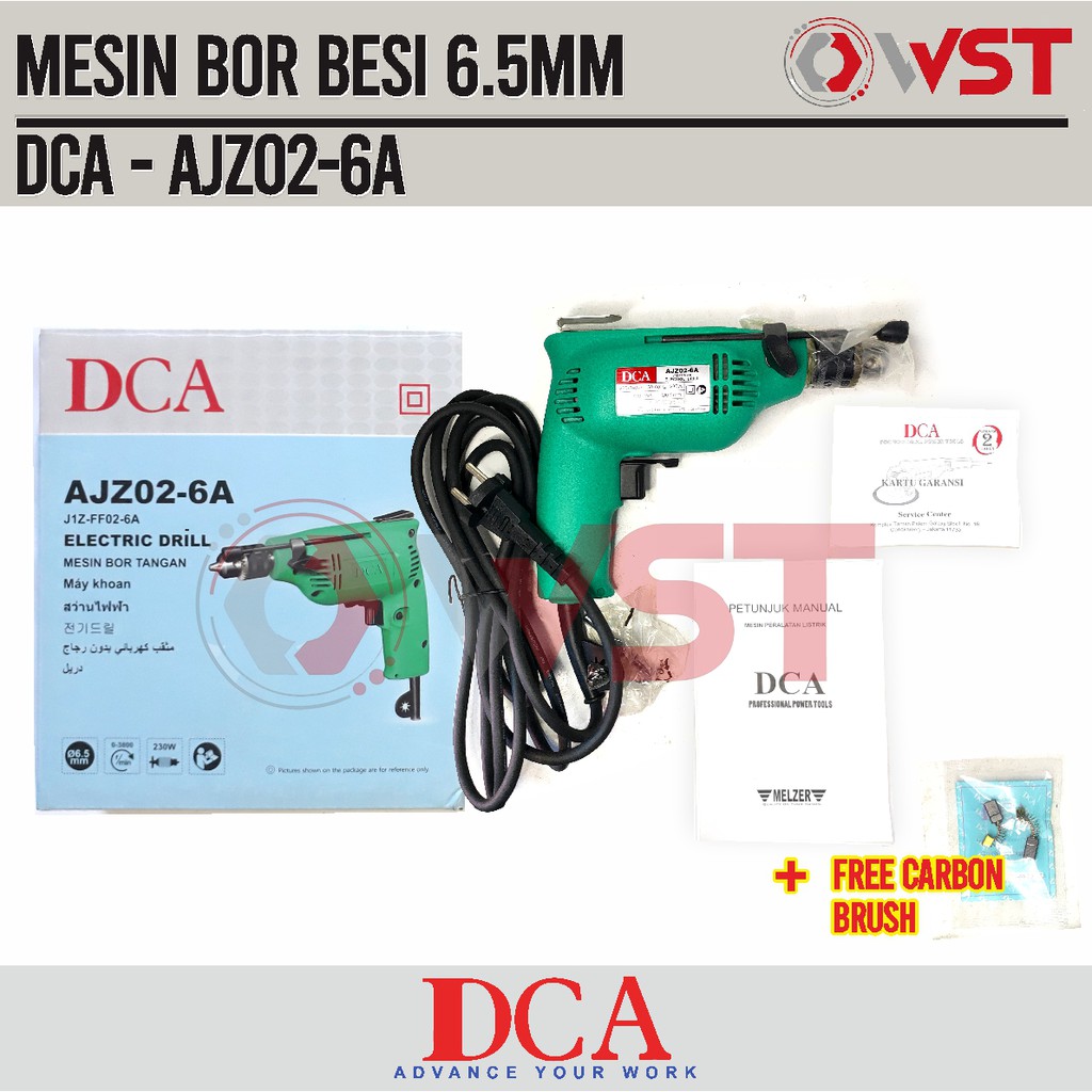 Jual MESIN BOR BESI MINI 6 MM 230 WATT / DCA DRILL AJZ02-6A DUA ARAH ...
