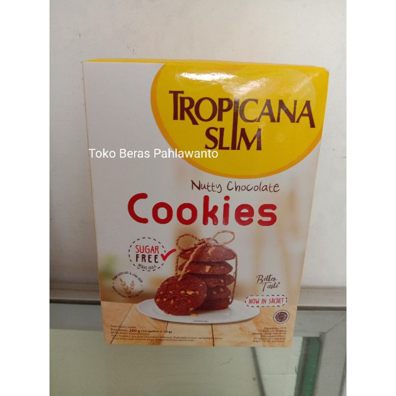 Jual Tropicana Slim Nutty Chocolate Cookies Rasa Coklat Kacang Sugar ...