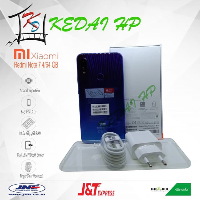 Jual XIAOMI REDMI NOTE 7 4 64GB GARANSI DISTRI 1 TAHUN - Biru | Shopee ...