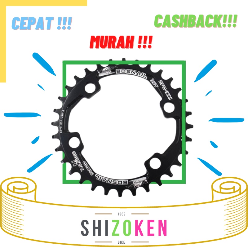 Jual Chainring BCD 96 Asimetri for Deore SLX XT 36T Snail Hitam | Shopee Indonesia
