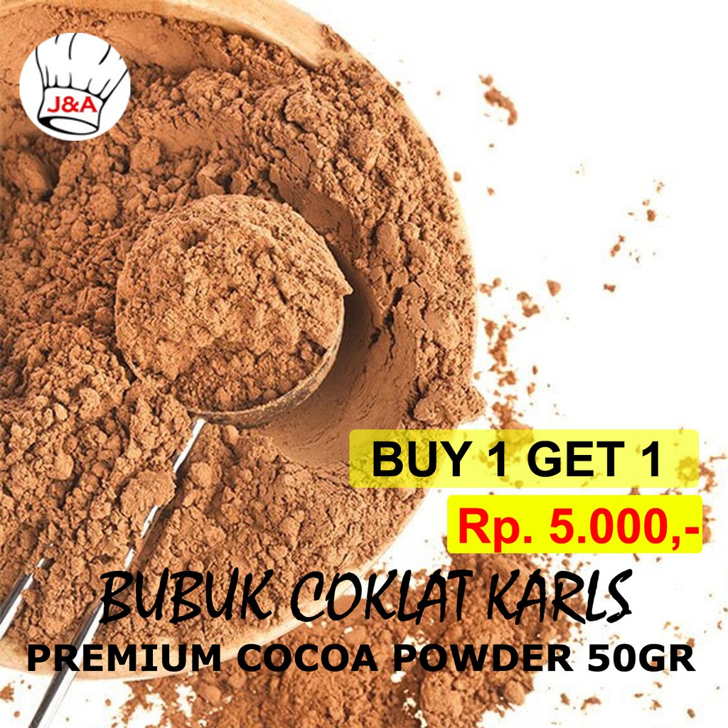 Jual [FREE 10GR] Coklat Bubuk Karls 50Gr - Premium Cocoa Powder ...