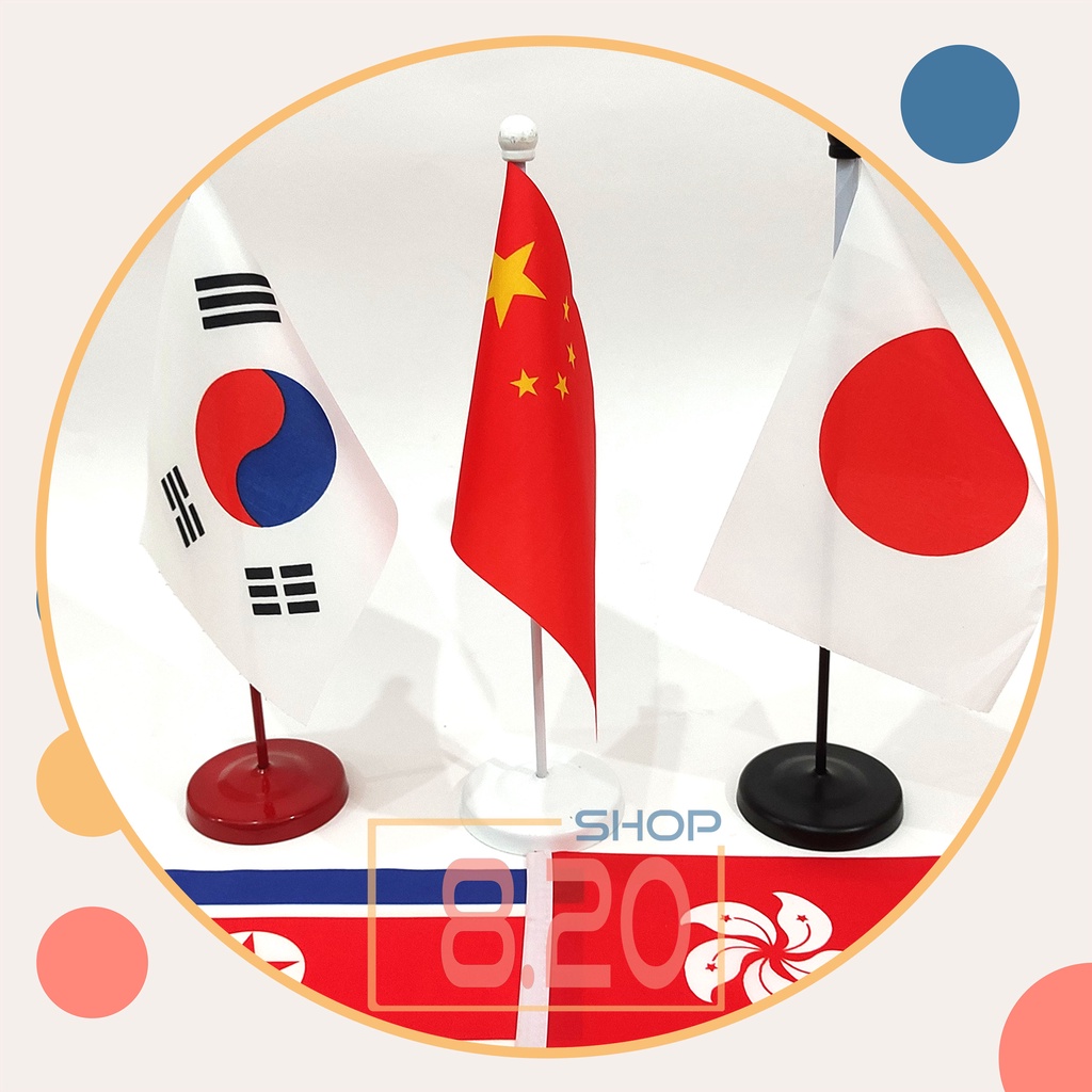 Jual Bendera Mini Meja / Standing Table Flag Eastern Asia / Negara ...
