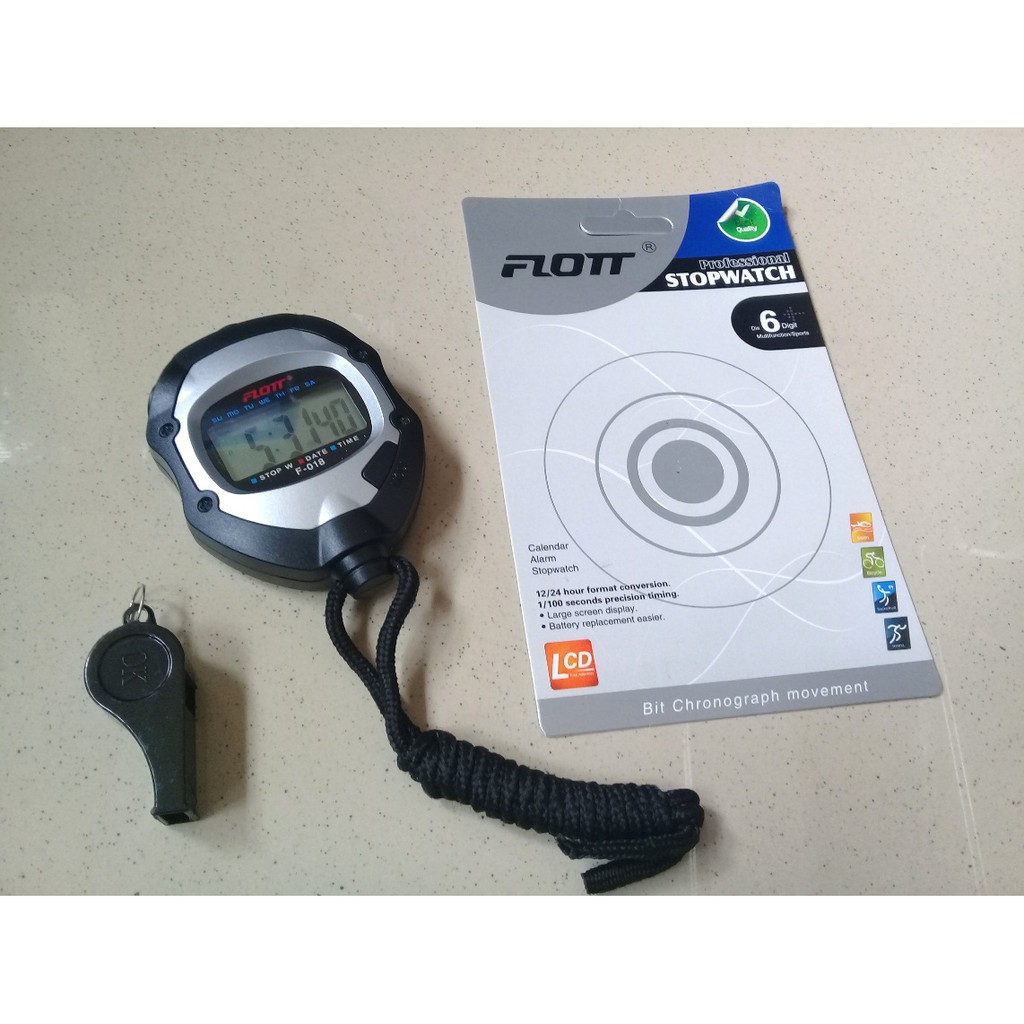 Jual Stop Watch Professional 6 Digit Multifunction Plus Peluit - Flott ...