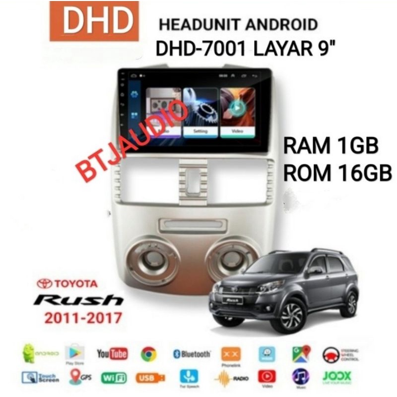 Jual HEAD UNIT TAPE MOBIL ANDROID OEM TOYOTA RUSH/TERIOS 2011-2017 ...