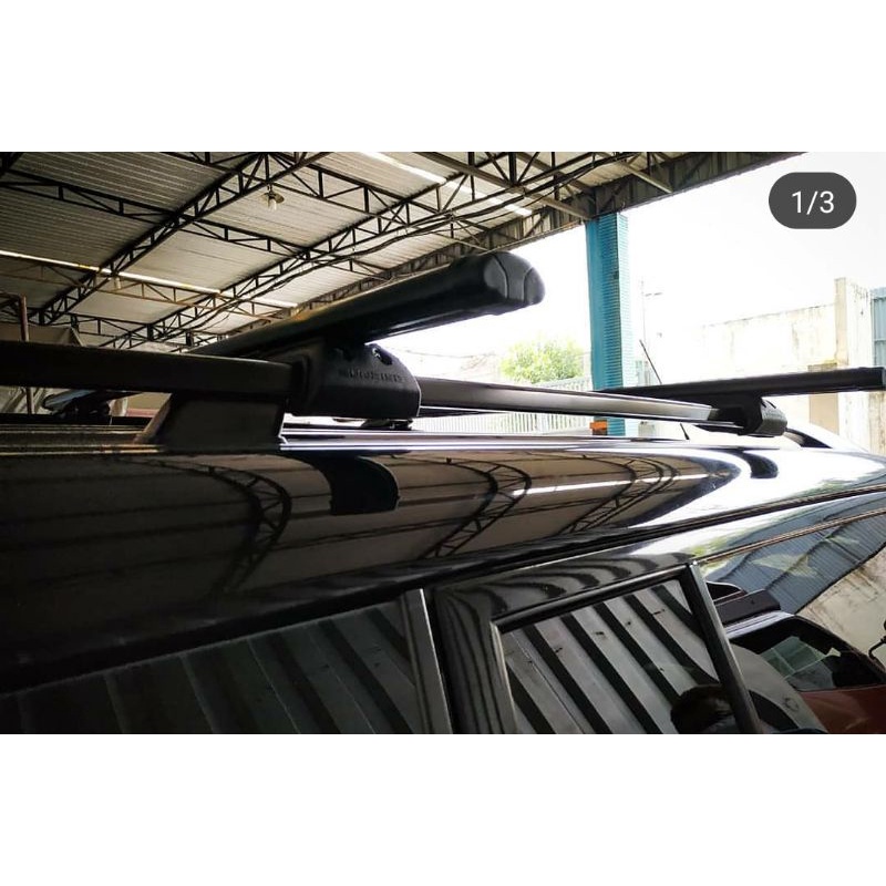 Jual kaki rack crosbar cross bar palang tengah jepit roof rail pajero ...