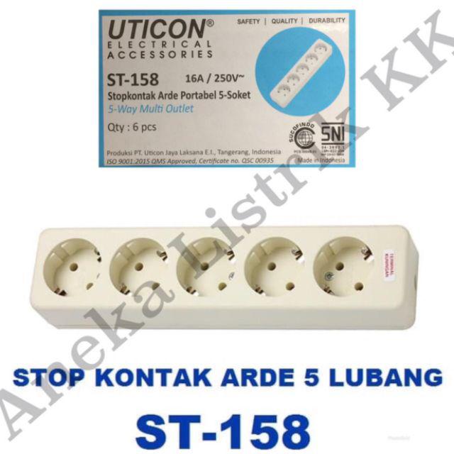 Jual UTICON STOPKONTAK ARDE 1 LB STOP KONTAK LOBANG 2 LUBANG isi 1 2 3 4 5 6 | Shopee Indonesia
