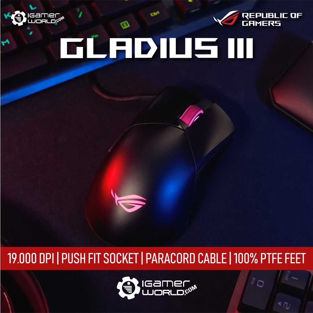 Jual ASUS ROG Gladius III / Gladius 3 Gaming Mouse | Shopee Indonesia