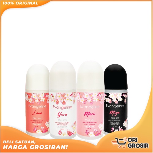 Jual ORI Grosir Evangeline Roll On Anti Perspirant 50ML | Shopee Indonesia