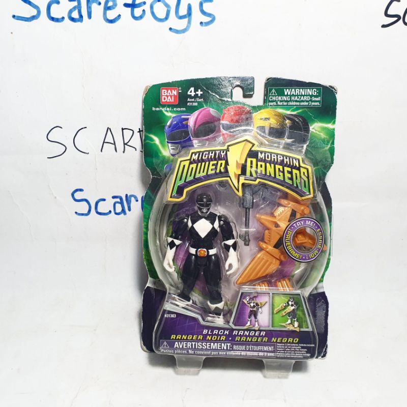 Jual Mighty Morphin Power Rangers Mighty Morphin Black Ranger 3.75 Inch ...