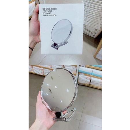 Jual MINISO DOUBLE SIDED PORTABLE FOLDING TABLE MIRROR/CERMIN MEJA/KACA ...