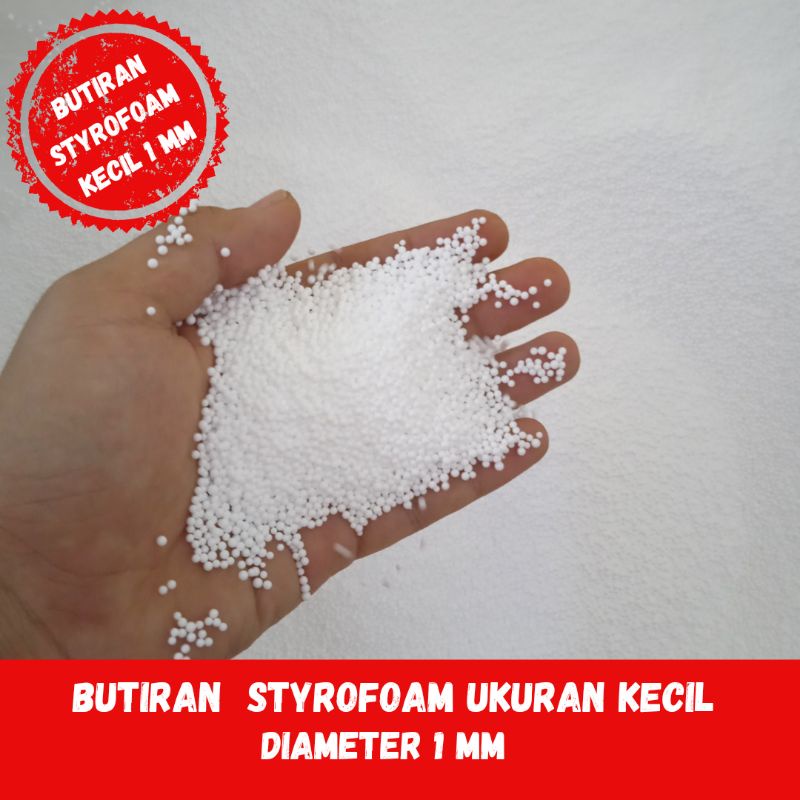 Jual butiran styrofoam kecil diameter 1 mm 250 gr | Shopee Indonesia