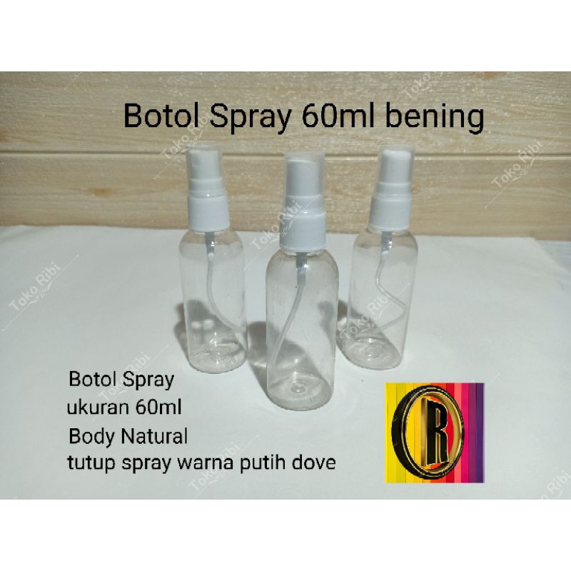 Jual Botol Spray 60ml Bening ( kemasan 25pcs ) | Shopee Indonesia