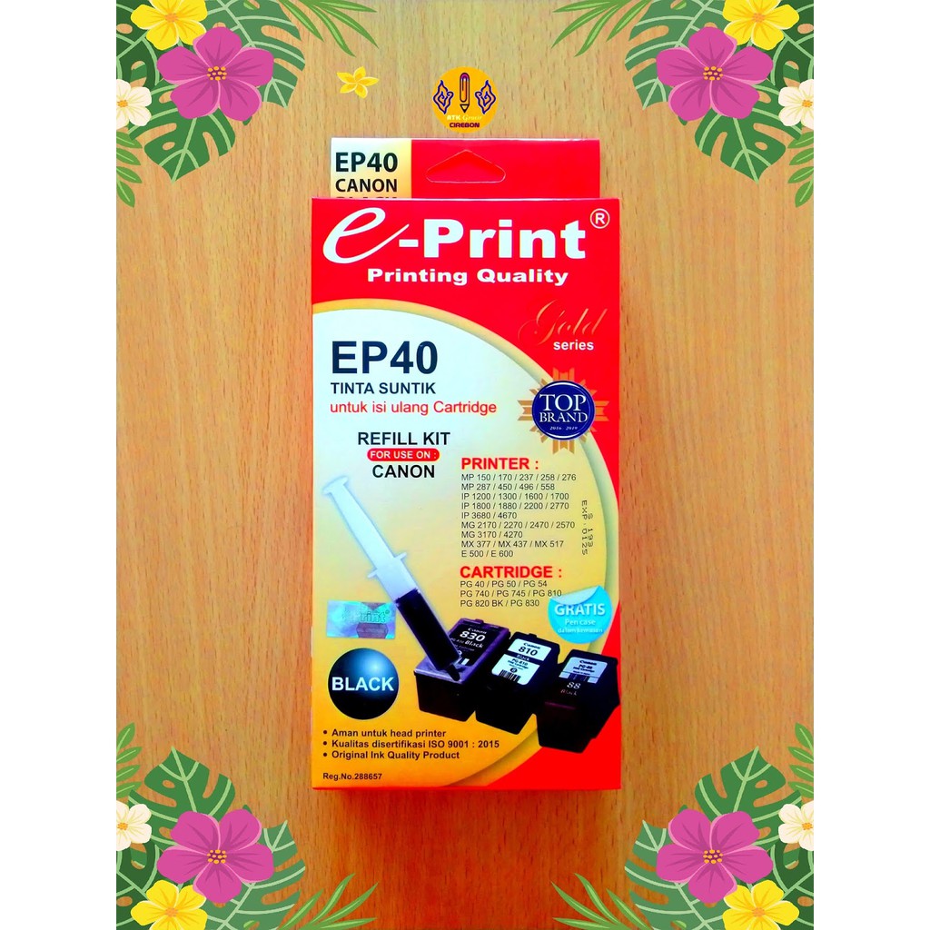 Jual Tinta Suntik E-Print Refill Kit Gold Canon EP40 Hitam | Shopee Indonesia