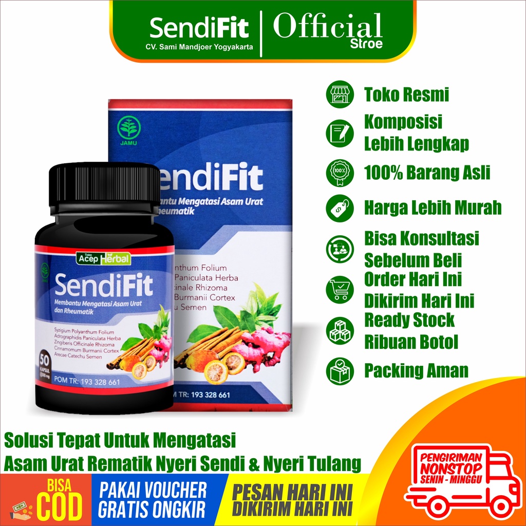 Jual Sendifit Acep Herbal Original Asli Obat Herbal Asam Urat Rematik ...