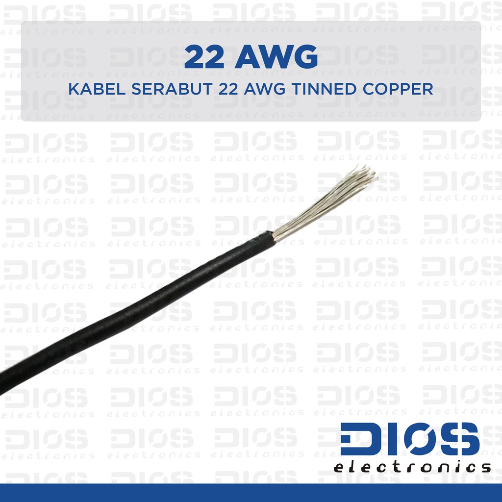 Jual Kabel 22 AWG Serabut Tembaga Putih / Tinned Copper HITAM (per meter) | Shopee Indonesia