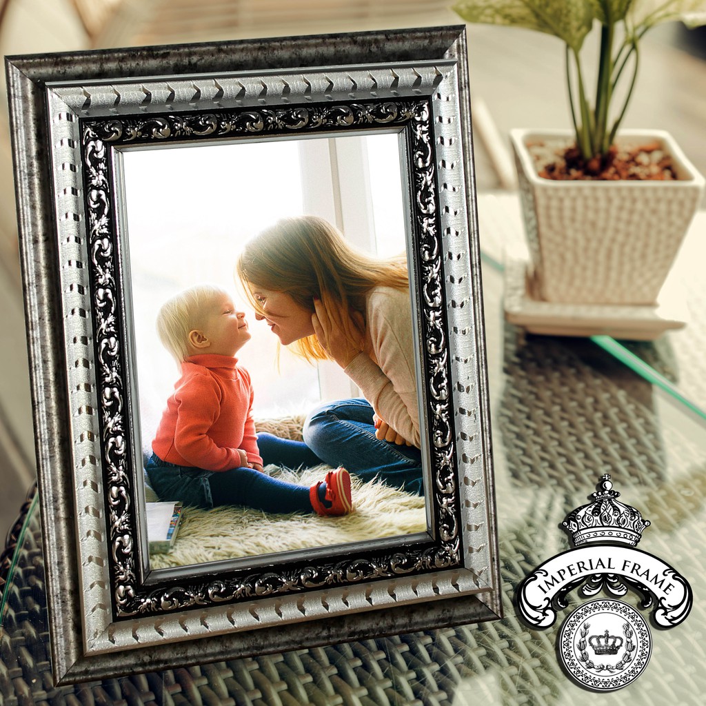 Jual Bingkai Frame Figura Foto 5R ( 13x18 cm ) Gold & Silver | Shopee ...