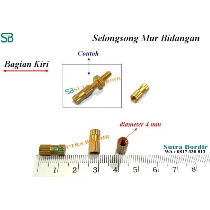 Jual Mur Selongsong Baut Bidangan Mesin Bordir Bagian Kiri #98 | Shopee ...
