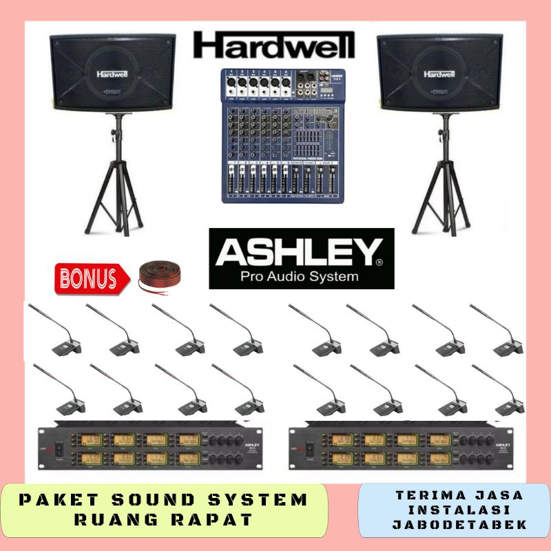Jual Paket Sound System Ruang Rapat Hardwell Ashley 16 Mic Meja ...