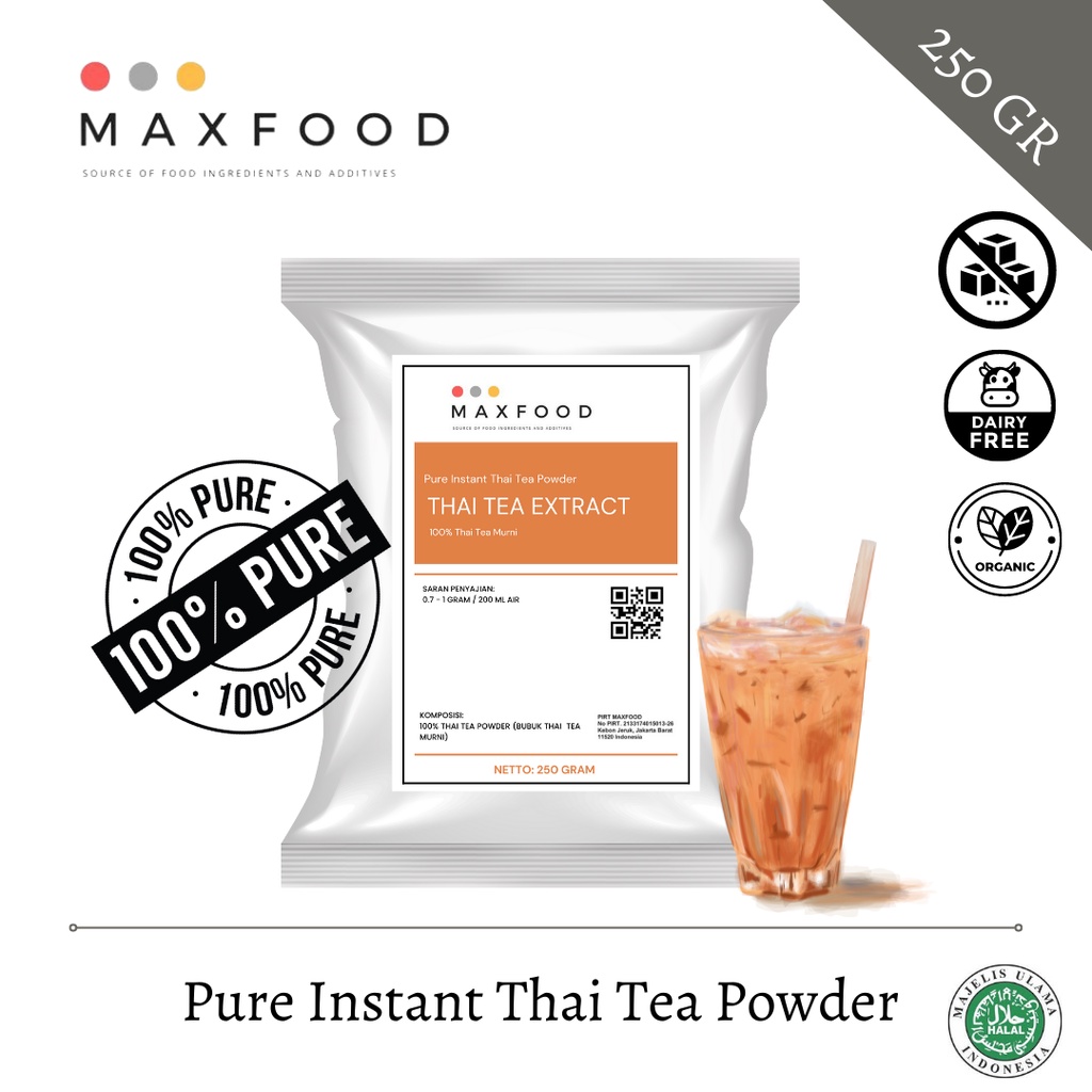 Jual MAXFOOD - Pure Instant Thai Tea Extract Powder / Bubuk Thai Tea ...