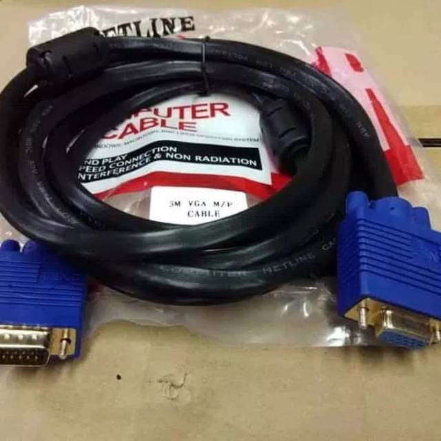 Jual Netline Kabel VGA 3Meter Male to Female | Shopee Indonesia