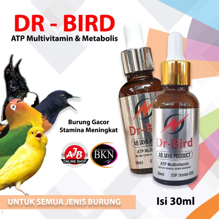 Jual DR BIRD ATP MULTIVITAMIN METABOLIS UNTUK SEMUA JENIS BURUNG ...