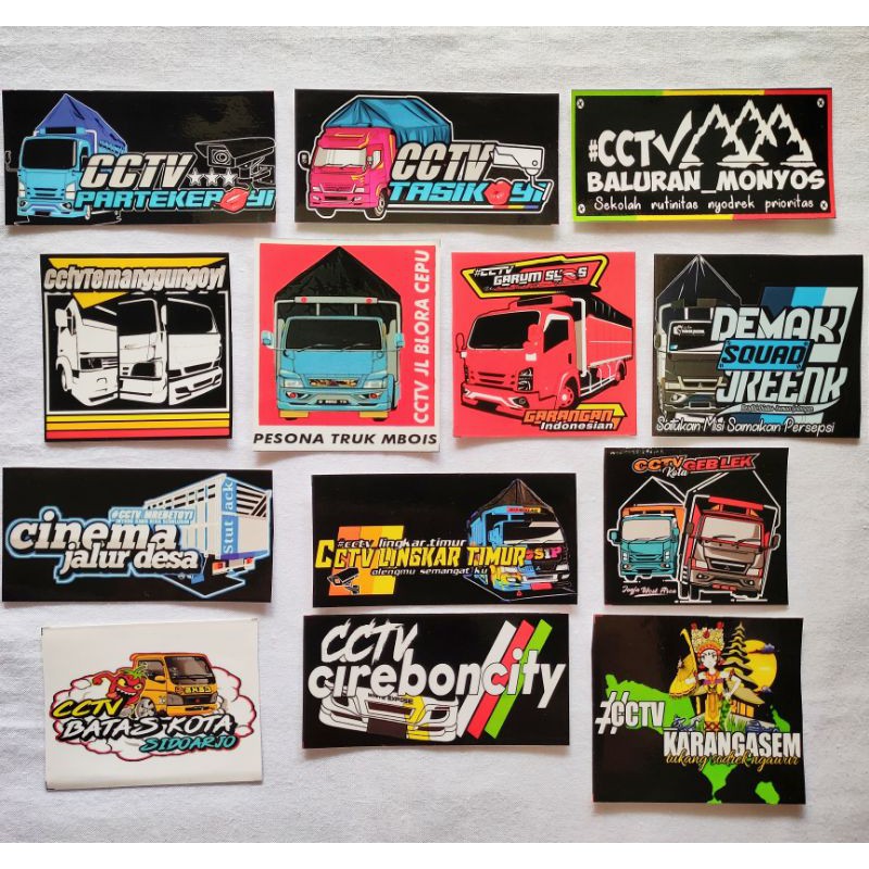 Jual sticker cctv Stiker Cctv truk Printing BIJIAN Di kirim acak ...