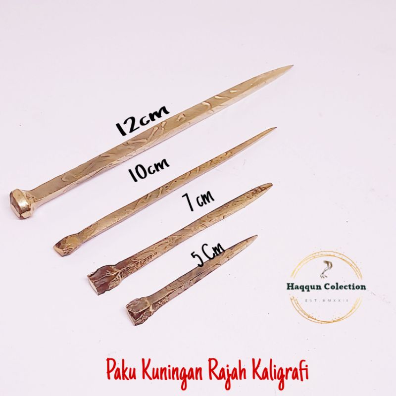 Jual Paku Kuningan Rajah Kaligrafi Bahan Kuningan Asri Asli Ukuran 5 7 ...