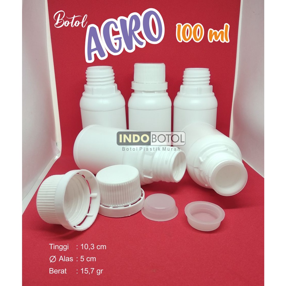 Jual Botol Agro 100 ml Putih ( HDPE ) | Shopee Indonesia