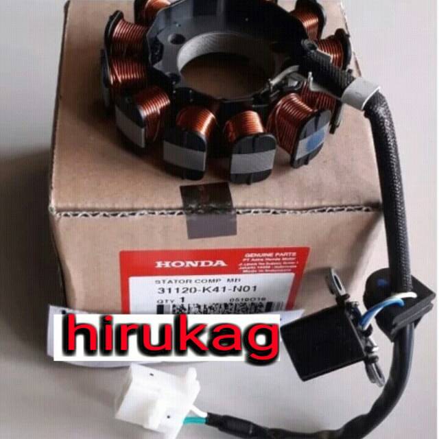 Jual 31120-K41-N01 HGP AHM 100% ORIGINAL stator comp spol spul spool new supra x 125 fi blade ...
