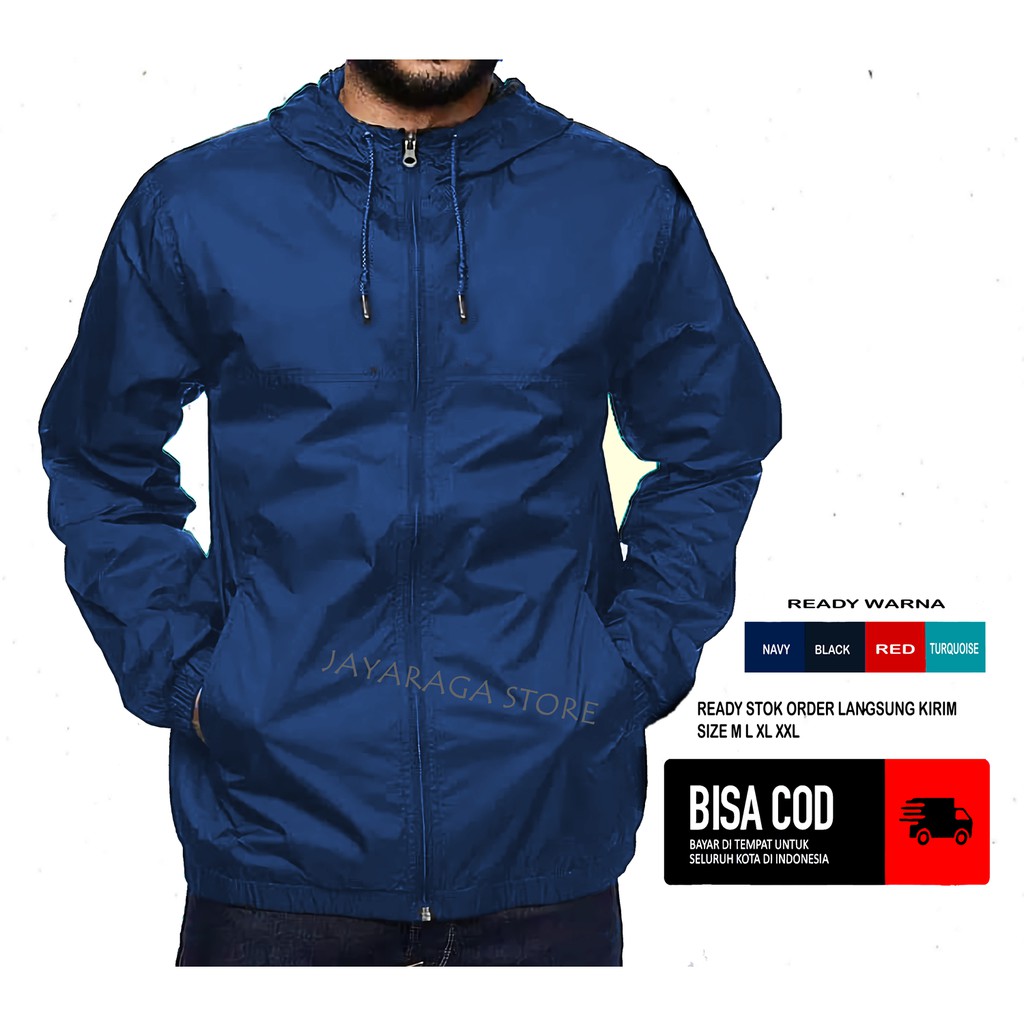 Jual Jaket polos Eleganter sporty | jaket hoodie navy hitam merah ...