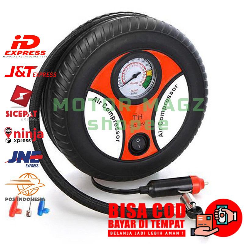 Jual Kompresor Udara Ban Motor Portable 12V 260 PSI | Shopee Indonesia
