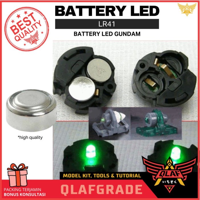 Jual Baterai LED GUNDAM LR41 lightning unit MG HG PG batere battery LR ...