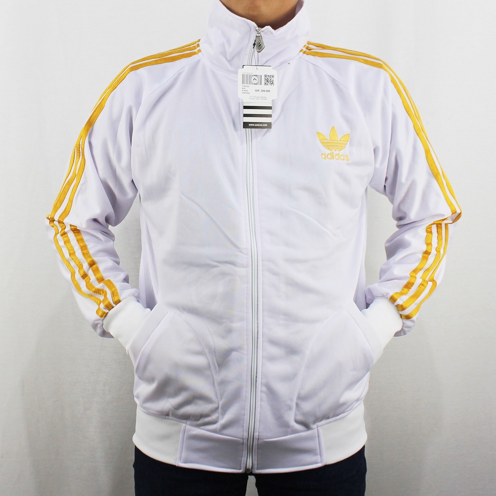 Jual JAKET ADIDAS FIREBIRD PUTIH LIST EMAS - JAKET OLAH RAGA - SWEATER ...