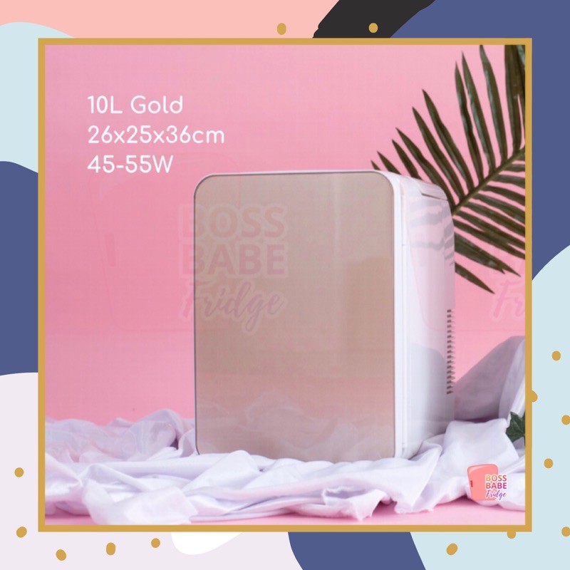Jual 10L Gold Mini Fridge/ Skincare Fridge/ Kulkas Kecil Portable ...